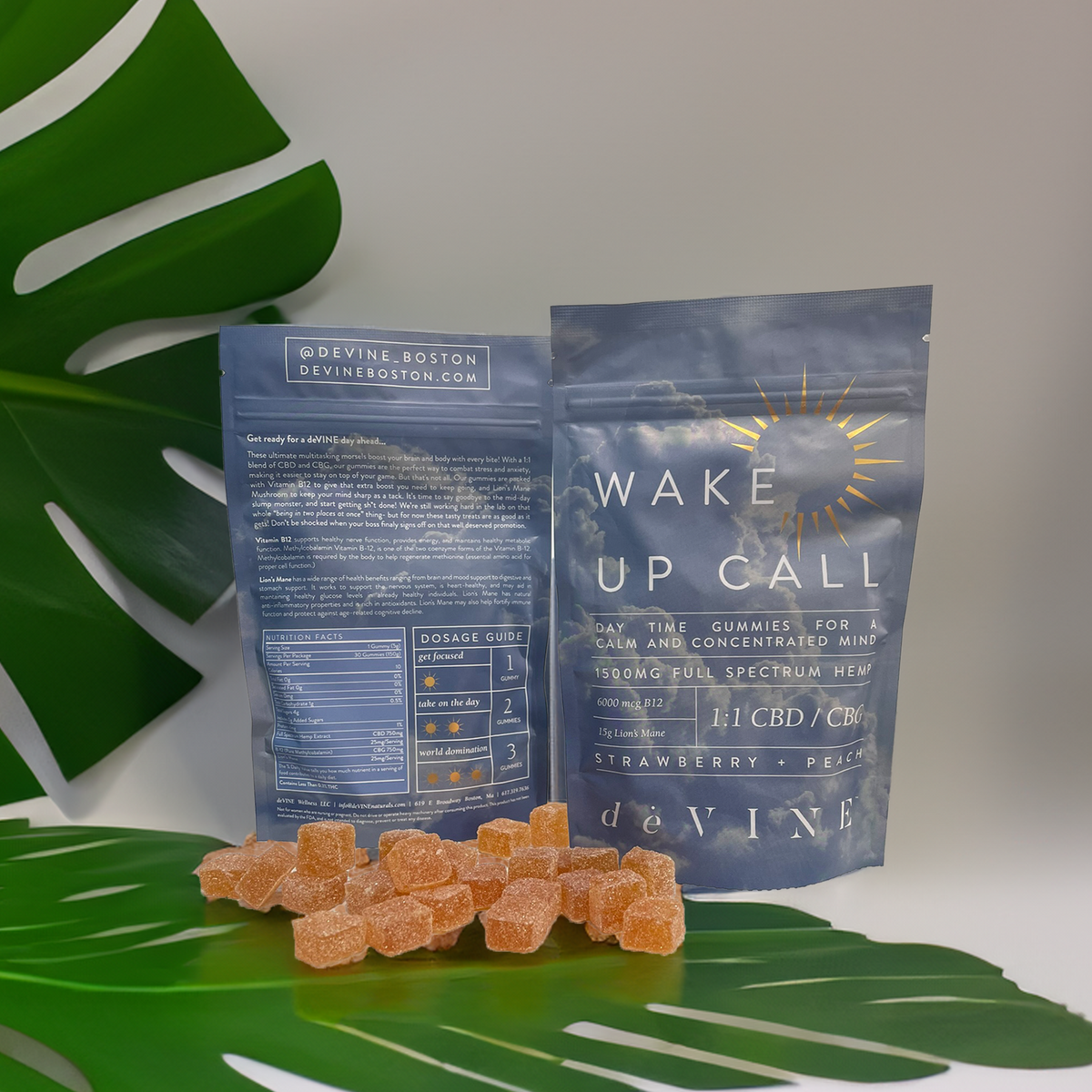 Wake Up Call CBD/CBG Day Time Gummies – devine