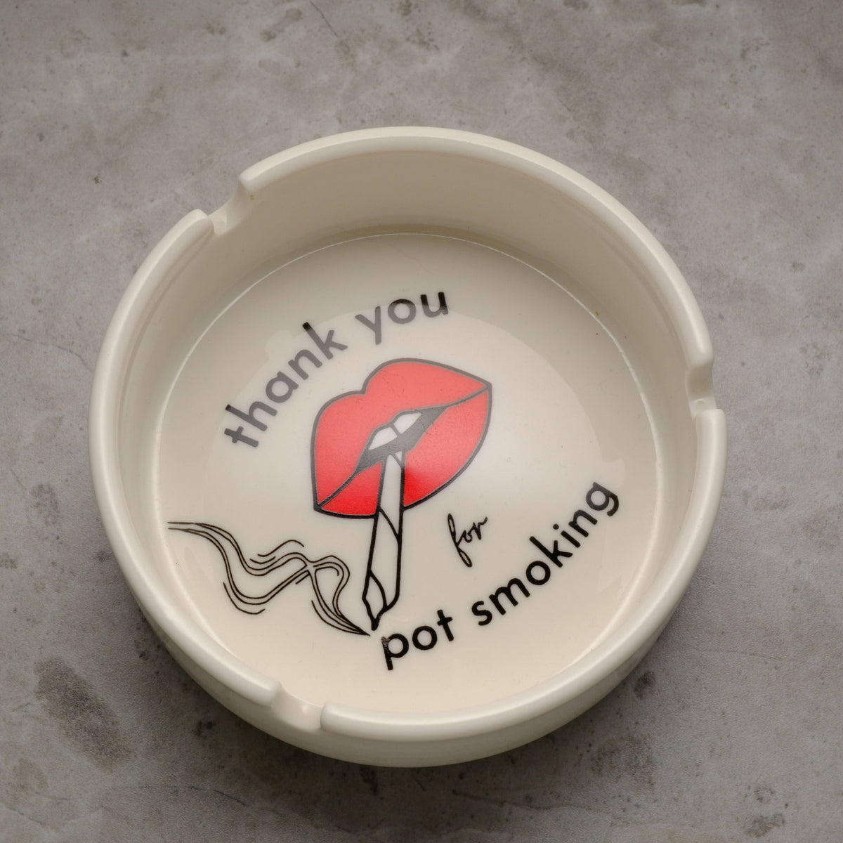 Porcelain Ashtray: Thank You for P0t Smoking – deVINE Boston