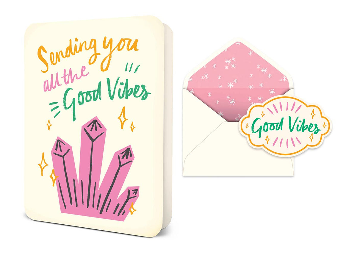 Sending You Good Vibes Deluxe Greeting Card – deVINE Boston